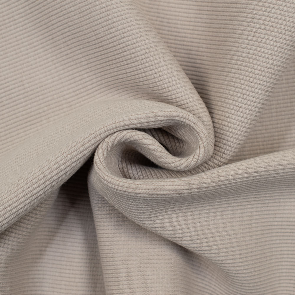 Bündchen gerippt uni taupe | Stoffe Werning | Stoffe Werning