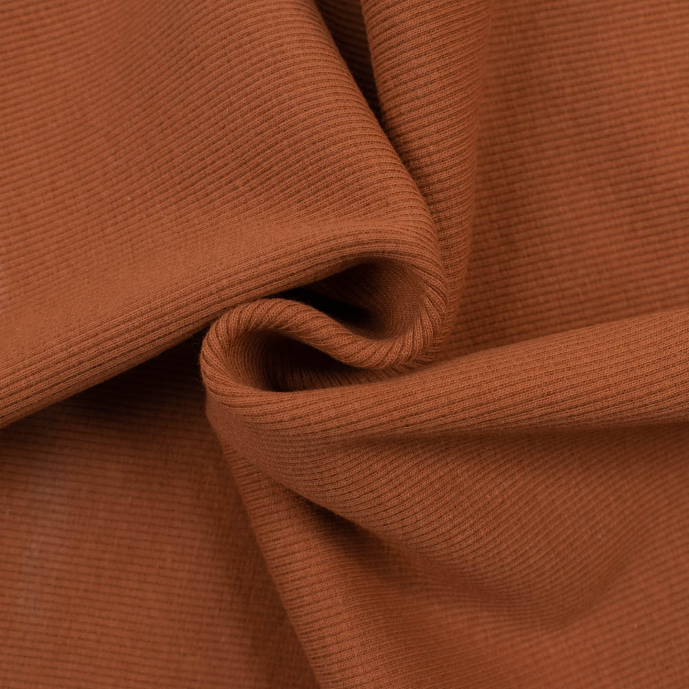 Bündchen gerippt uni terrakotta | Stoffe Werning | Stoffe Werning