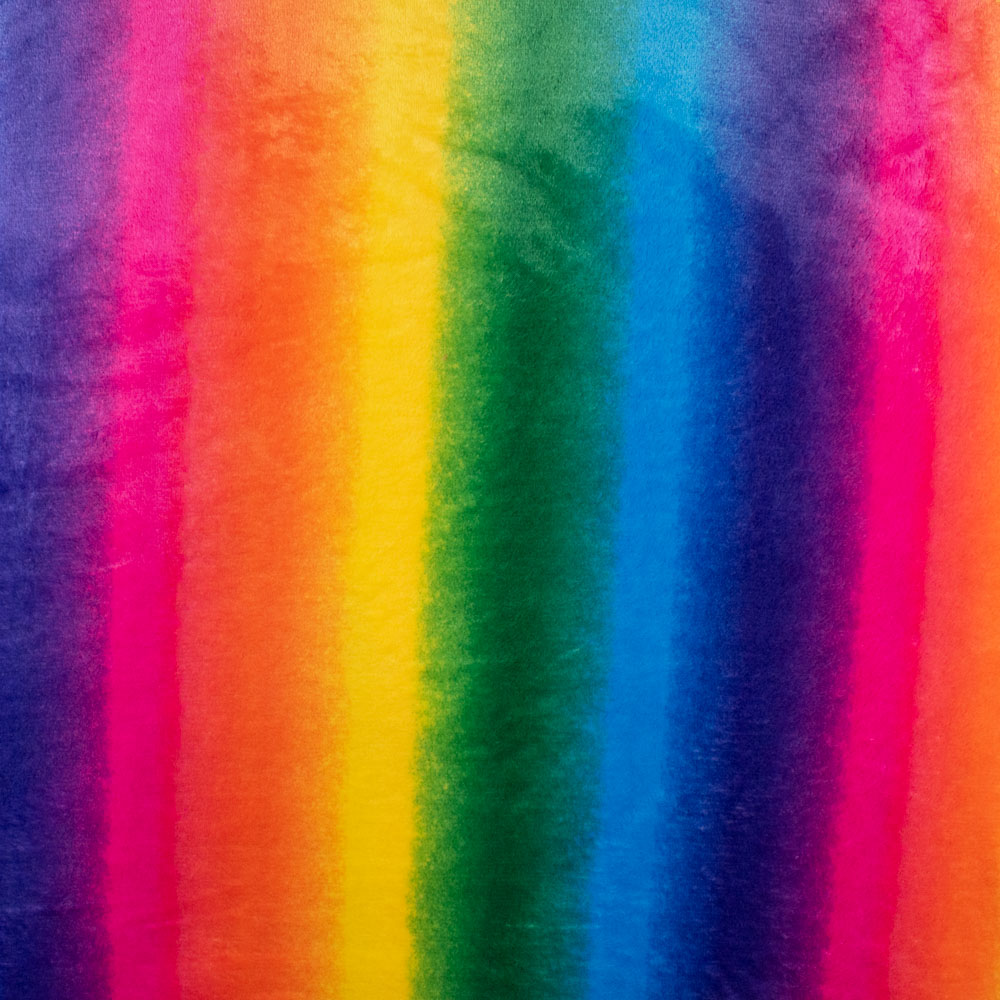 Wellness Fleece Regenbogen bunt | Stoffe Werning | Stoffe Werning