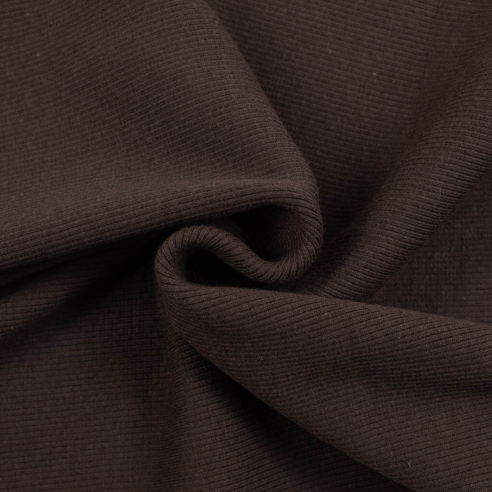 Bündchen gerippt uni braun | Stoffe Werning | Stoffe Werning