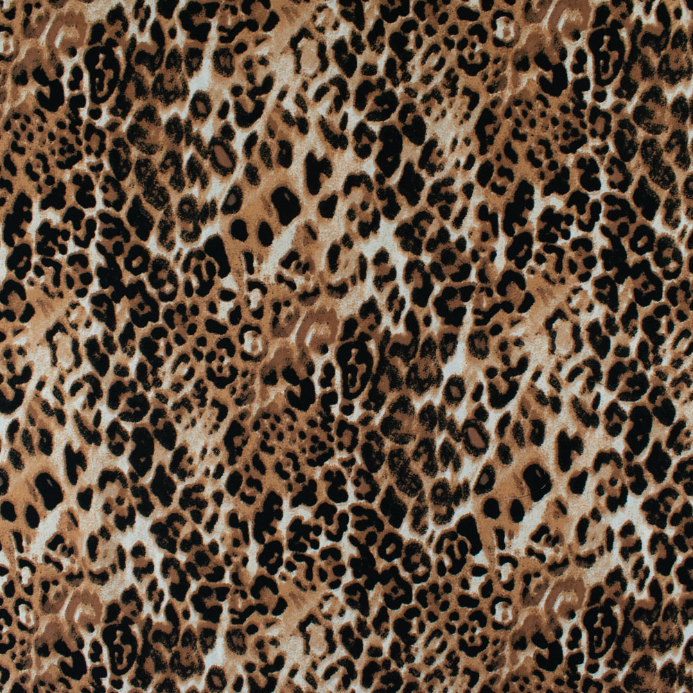 Viskosestoff Popeline Leopardenmuster | Stoffe Werning | Stoffe Werning