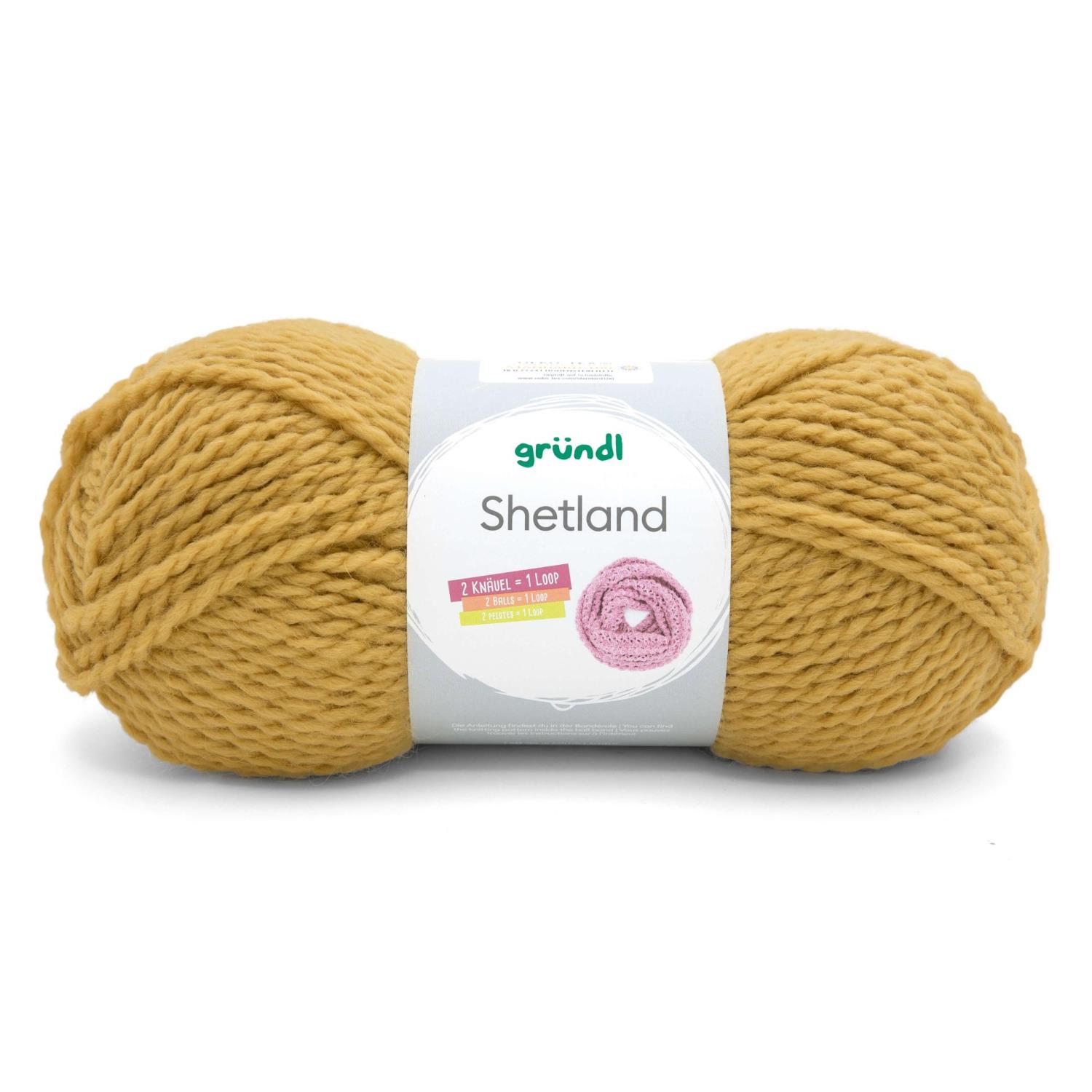 Gründl Shetland Wolle curry | Stoffe Werning | Stoffe Werning