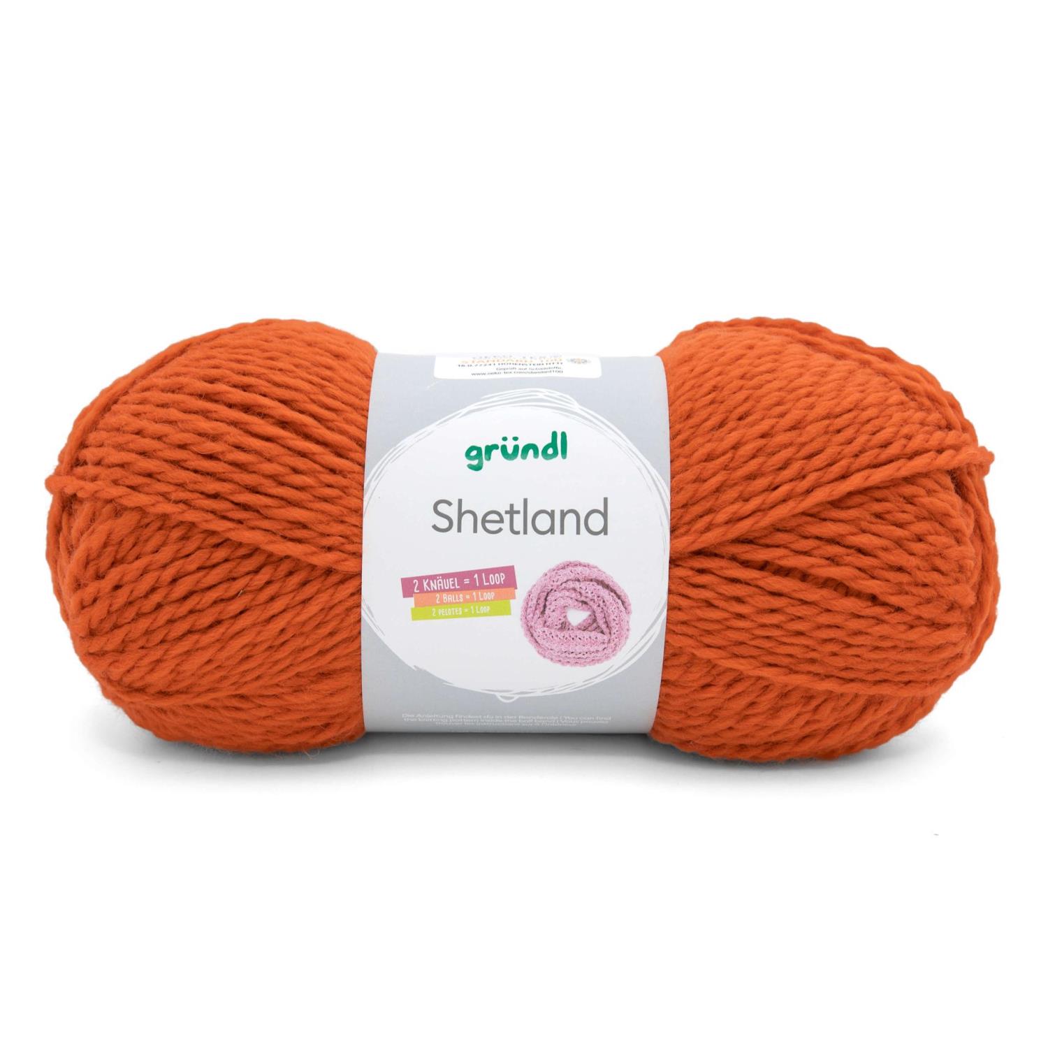 Gründl Shetland Wolle orange | Stoffe Werning | Stoffe Werning