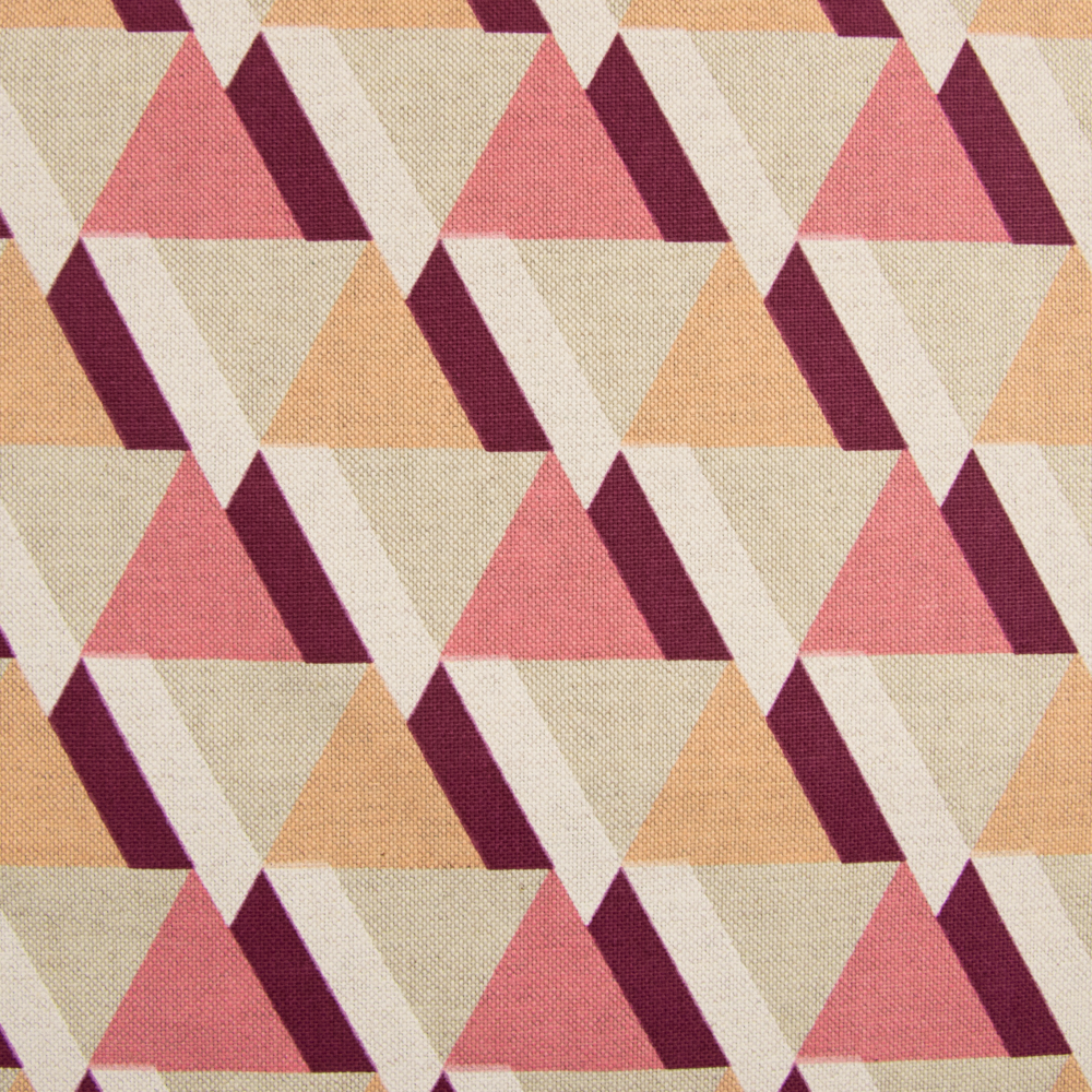 Dekostoff Dreiecke altrosa | Stoffe Werning | Stoffe Werning