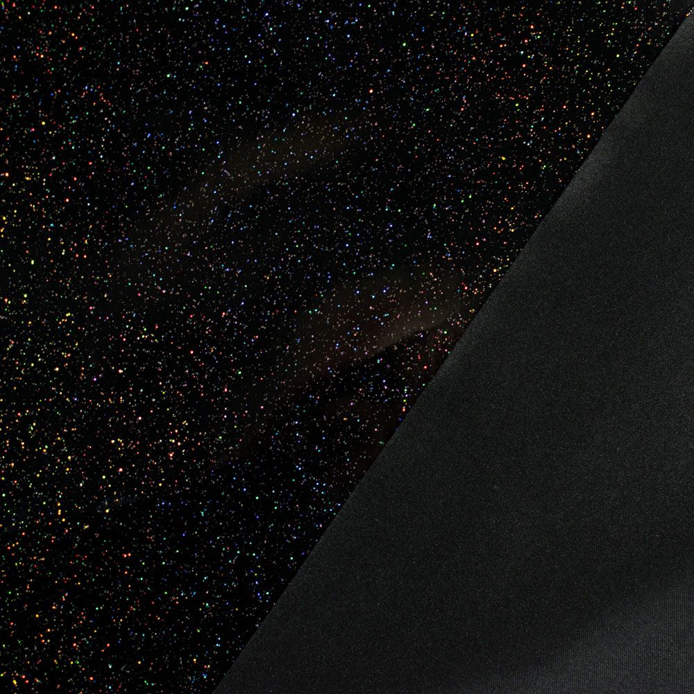 Folienjersey Glitzer bunt | Stoffe Werning | Stoffe Werning