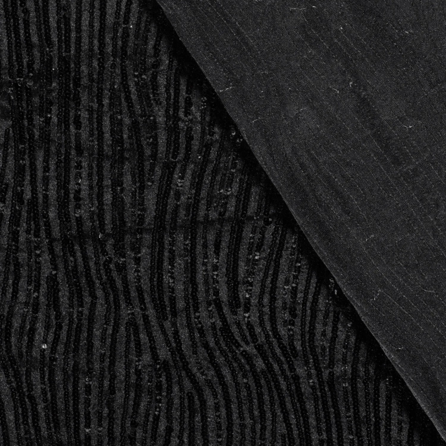 Pailettenstoff schwarz | bei Stoffe Werning kaufen | Stoffe Werning