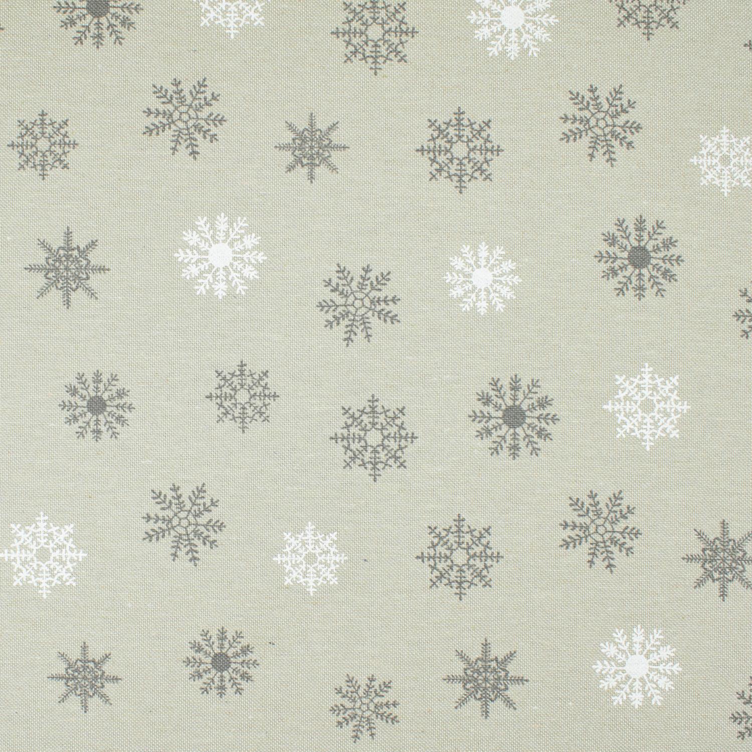 Dekostoff Schneeflocken grau | Stoffe Werning | Stoffe Werning
