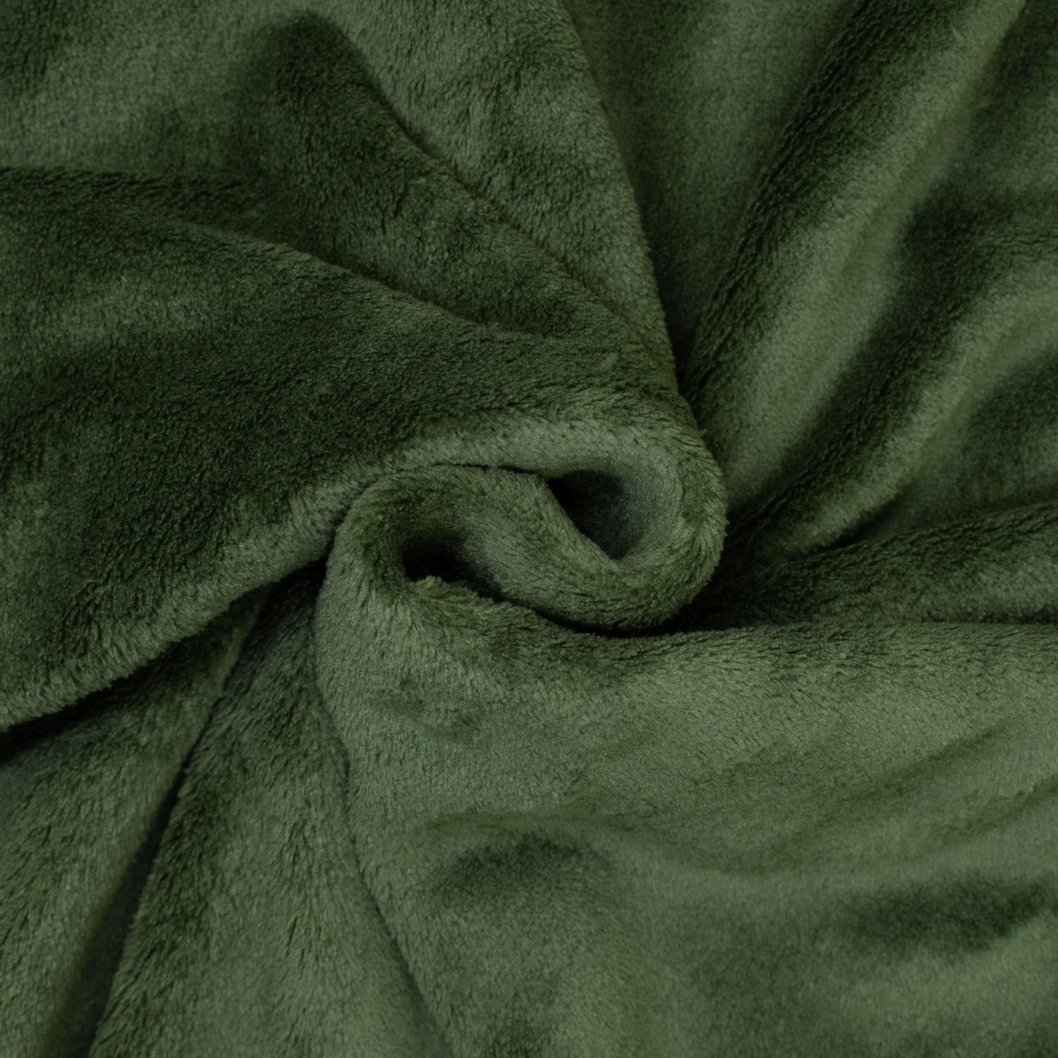 Wellness Fleece uni tannengrün | Stoffe Werning | Stoffe Werning