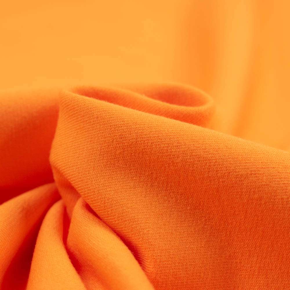 French Terry uni orange | Stoffe Werning | Stoffe Werning