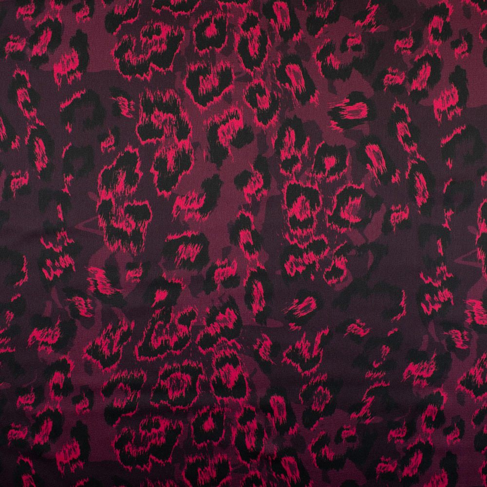 Satin Stoff Animal Print beere | Stoffe Werning | Stoffe Werning