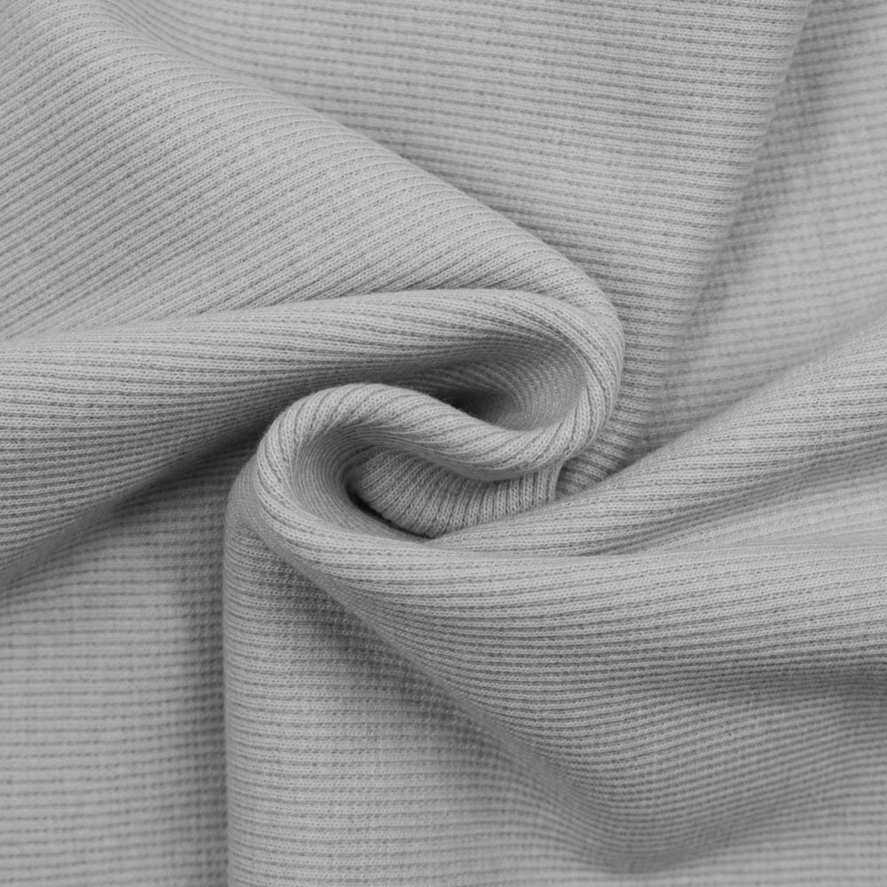 Bündchen gerippt uni grau | Stoffe Werning | Stoffe Werning