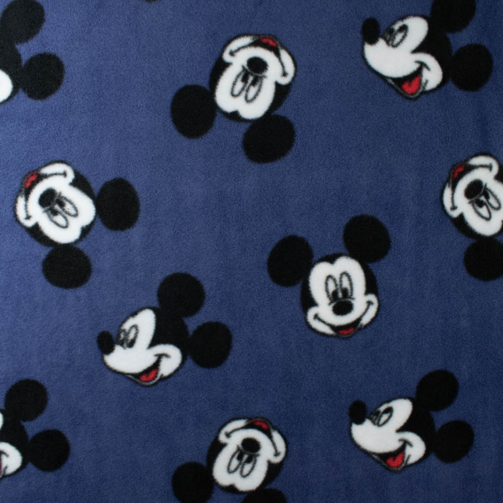 Fleece Stoff Mickey Mouse blau | Stoffe Werning | Stoffe Werning