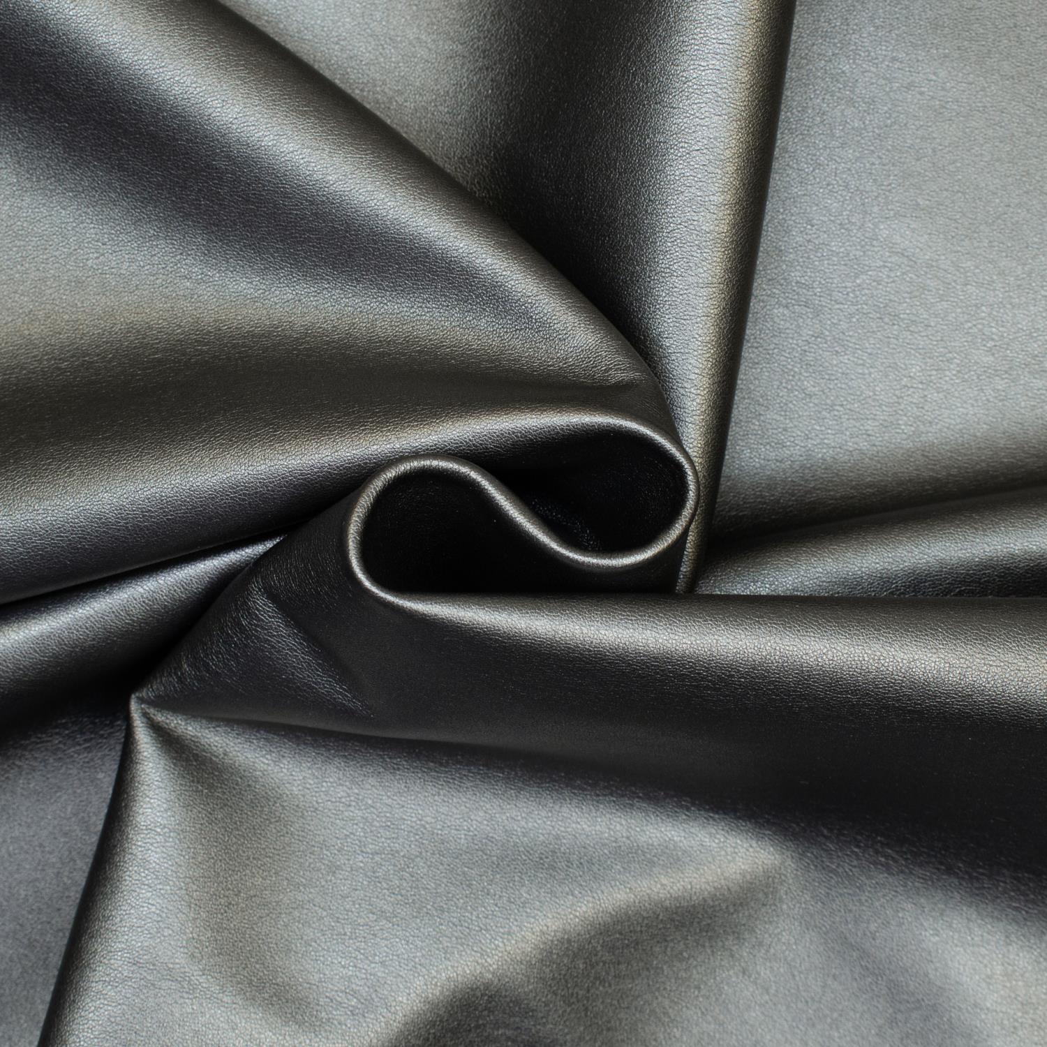 Stretch Kunsteder metallic uni | Stoffe Werning | Stoffe Werning