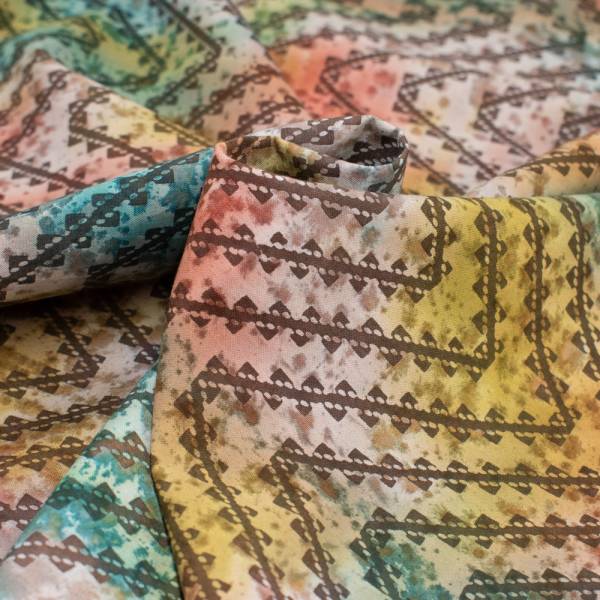 Baumwollstoff grafisch bunt | Stoffe Werning | Stoffe Werning