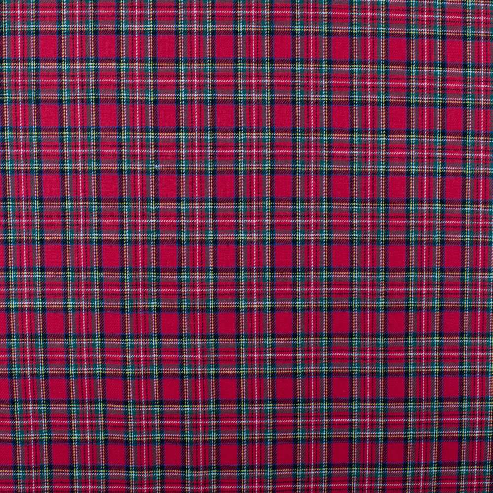 Baumwollflanell Karo rot / grün | Stoffe Werning | Stoffe Werning