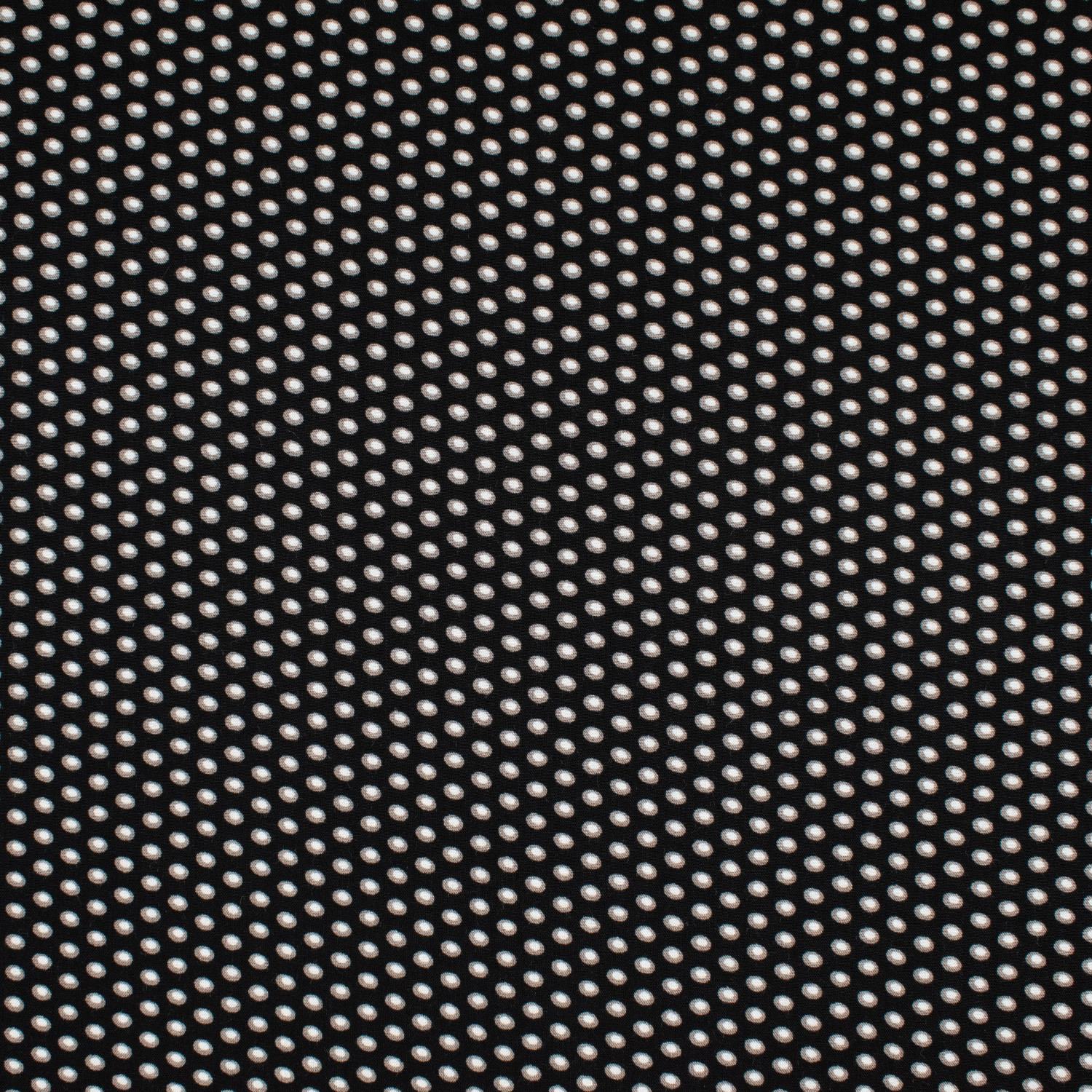 Viskosestoff Popeline mini Tupfen schwarz | Stoffe Werning | Stoffe Werning