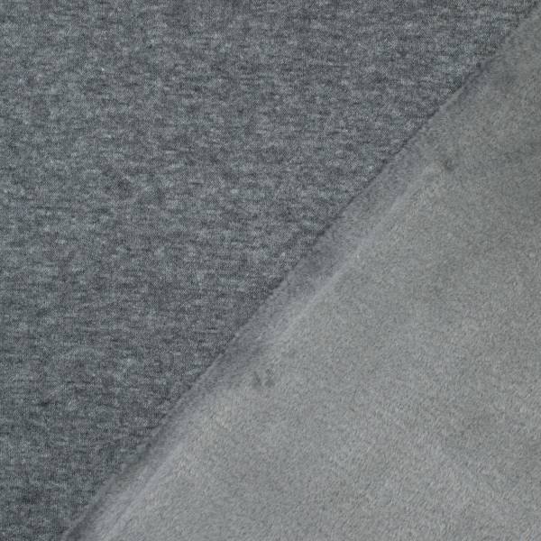 Alpenfleece meliert anthrazit | Stoffe Werning | Stoffe Werning