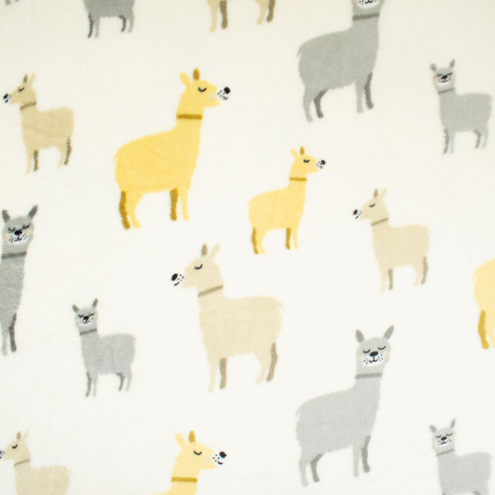 Wellness Fleece Lama natur | Stoffe Werning | Stoffe Werning