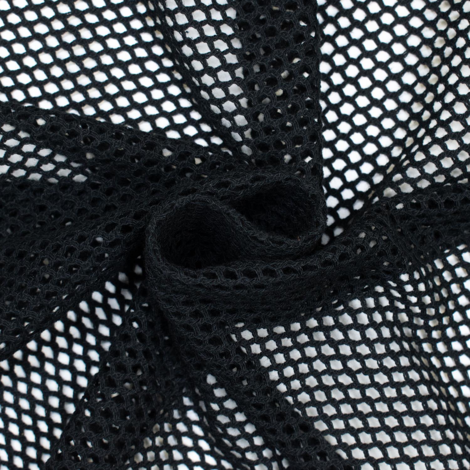 Netzstoff Baumwolle uni schwarz | Stoffe Werning | Stoffe Werning