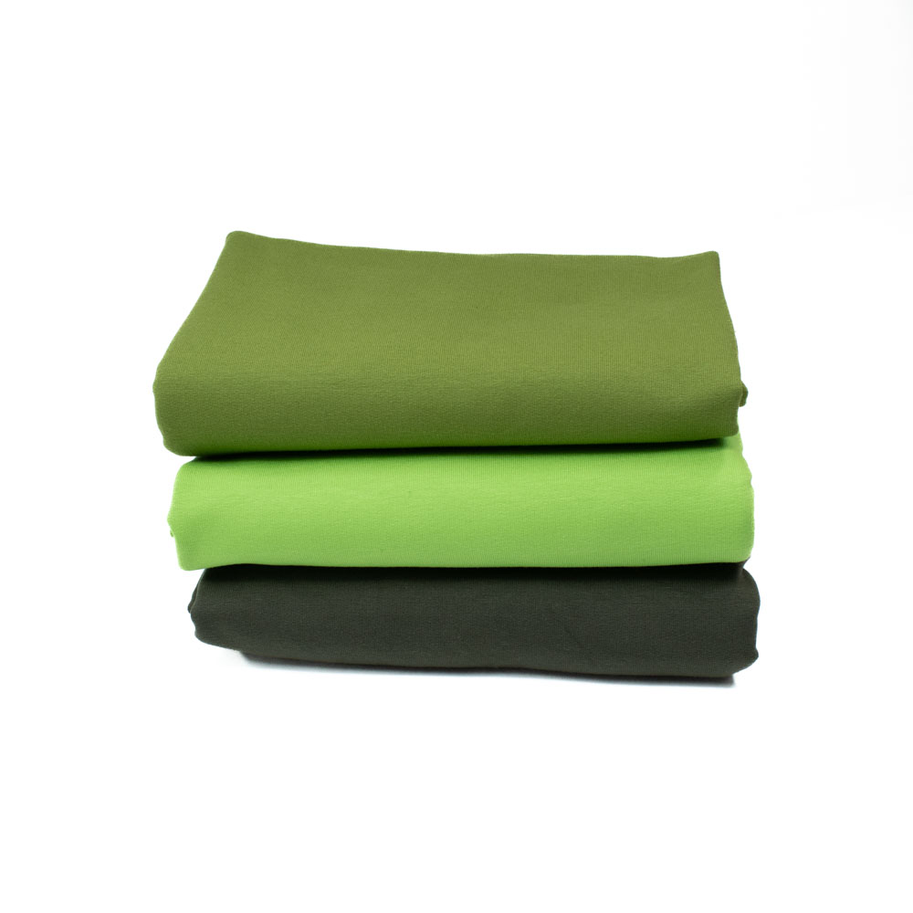 Stoffpaket Baumwolljersey grün 3 x 1 Meter | online bei Stoffe Werning ...
